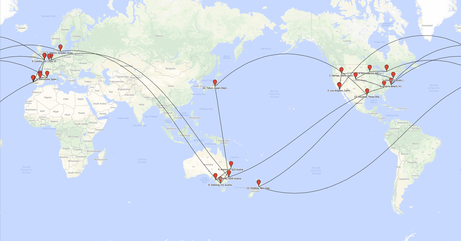 Mapping Flat S’s Travels | Blog | Oliver + S
